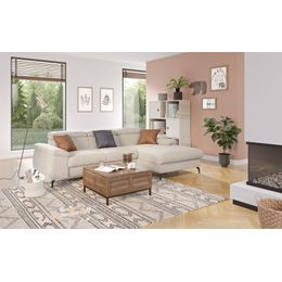 Ecksofa COTTA, B:244cm H:72cm T:166cm, grau, 100% Polyester, Wohnzimmer, Sofas, "Kitty L-Form, B: 242 cm", mit Kopfteilverstellung, optional