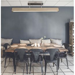 N&auml;ve N&Auml;VE LED Deckenleuchte "Straight", 1, H: 21cm, 1 Stk., beige, Wohnzimmer, Leuchten, dimmbar mit Wanddimmer, Holzkorpus aus Esche, L: 97,5cm, LED