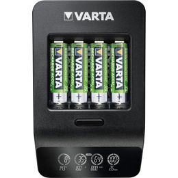 Varta Powerstation "Varta LCD Smart Charger+ f&uuml;r 4 AA/AAA-Akkus und USB-Ger&auml;te", 1,2 V, schwarz, Akkumulatoren