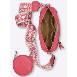 Heine Damen Handtasche, pink, Microfaser, Viskosemischung, unifarben, Taschen