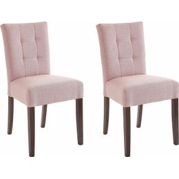 4-Fu&szlig;stuhl Home Affaire, B:48cm H:92cm T:60cm, rosa, 100% Polyurethan, St&uuml;hle, "Talia"