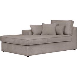 Ottomane OTTO HOME, B:130cm H:75cm, grau, 100% Polyester, Sofas, "Enid", einzeln stellbar oder als Teil eines Modulsofas, fester Sitzkomfort
