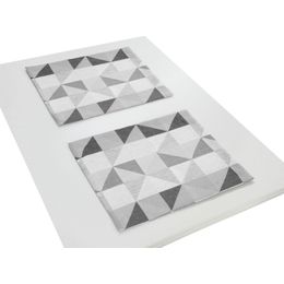 Platzset WIRTH, B:40cm L:35cm, grau, Obermaterial: 85% Polyester, 15% Baumwolle, Platzsets, "BERLARE"