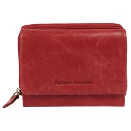 Bruno Banani Damen Geldb&ouml;rse, rot, Leder, leicht gl&auml;nzend, unifarben, Kleinlederwaren, echt Leder
