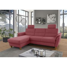 Ecksofa Home Affaire, B:244cm H:89cm T:163cm, lila, 100% Polyester;Struktur (100% Polyester);Luxus-Microfaser in Lederoptik (100% Polyester),
