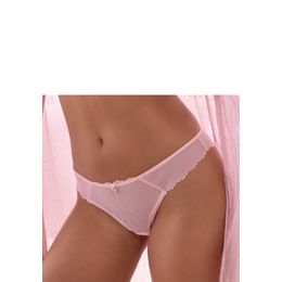 Vivance Damen String, Gr. 32, rosa, Spitze, Obermaterial: 90% Polyamid, 10% Elasthan, Unterhosen, aus Netzspitze in transparenter Optik