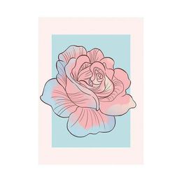Komar Bild "Cinderella Rose", B/H/T: 50cm x 70cm, Disney, 1 Stk., bunt, Wohnzimmer, Bilder, Wandbild zur Dekoration im Kinderzimmer - ohne Rahmen