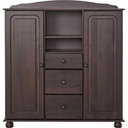 Highboard OTTO HOME, B:118cm H:125cm T:34cm, braun, FSC-zertifiziertes Massivholz, Wohnzimmer, Sideboards, "Mette", Stauraumschrank mit 3 Schubladen
