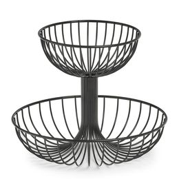 zeller PRESENT Etagere "Obst-Etagere", &Oslash; 32cm, schwarz, Servierplatten, f&uuml;r Obst, 2-stufig