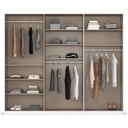 Drehtürenschrank Rauch, B:271cm H:229cm T:54cm, weiß, Holzwerkstoff, Schränke, "Kleiderschrank Schrank Garderobe AGORDO mit Dekor- oder