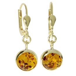 OSTSEE-SCHMUCK Damen Paar Ohrh&auml;nger "- Classic 8 mm - Gold 333/000 - Bernstein", Gelbgold 333, gold, Gelbgold 333, Ohrringe