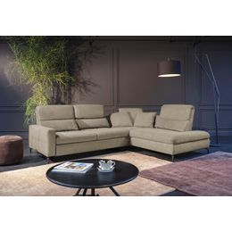 Ecksofa Alina, B:286cm H:127cm T:228cm, beige, Struktur fein TCM (100% Polyester), Wohnzimmer, Sofas, "Louis", Breite 286 cm,
