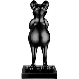 Tierfigur, B:32cm H:68cm T:30cm, schwarz, CASABLANCA BY GILDE, Kunstharz, Dekofiguren, "Skulptur Frosch schwarz"