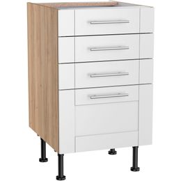 Unterschrank KOCHSTATION, B:50cm H:87cm T:58,4cm, braun, K&uuml;che, Schr&auml;nke, "KS-Ahus", Breite 50 cm