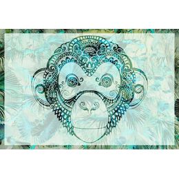 Fototapete "Atelier 47 Monkey Pattern 1", B/L: 4mm x 2,7mm, bunt, ARCHITECTS PAPER, Tapeten, Vlies, Wand, Schräge, Decke