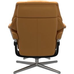 Relaxsessel stressless, B:83cm H:100cm T:76cm, gelb, Wohnzimmer, Sessel, "Reno", mit Cross Base, Gr&ouml;&szlig;e S, M & L, Holzakzent Schwarz