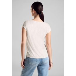 Street One Damen Tr&auml;gertop, beige, Gr. 44, bedruckt, Stoff, 65% Polyester, 35% Viskose, Tops, mit Burnout-Optik