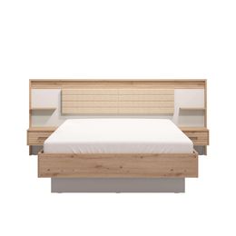 Bettgestell Inosign, B:268cm H:115cm L:208,5cm, beige, 92%PES, 8%NY, Betten, "Modena Liegefl&auml;che 160x200cm, FSC-zertifizierter Holzwerkstoff",