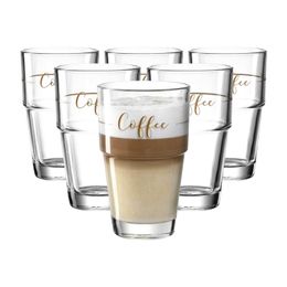 Leonardo Glas "Becher Solo 410 ml 6er Set transparent", transparent, Trinkgefäße