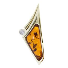 OSTSEE-SCHMUCK Damen Kettenanh&auml;nger "OSTSEE-SCHMUCK Anh&auml;nger Gleiter-Agneta Anh&auml;nger Gleiter-Agneta", 34 x 13mm, Gelbgold 333, 4,4 g, gelb, Gelbgold