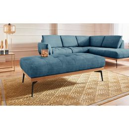 Hocker, B:139cm H:47cm T:71cm, blau, exxpo - SOFA FASHION, Wohnzimmer, Hocker, "Palic, moderner Polsterhocker mit tollen Verarbeitungsdetails"