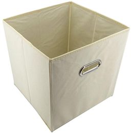 Aufbewahrungsbox ADOB, B:31cm H:31cm T:31cm, beige, Stoff, Kinderzimmer, Aufbewahrungsboxen, "Faltbox", Faltbox mit Griff