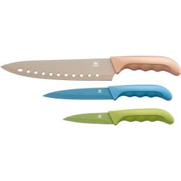 King Messer-Set "Metallic", bunt, Kochmesser-Sets, metallic, 3-teilig