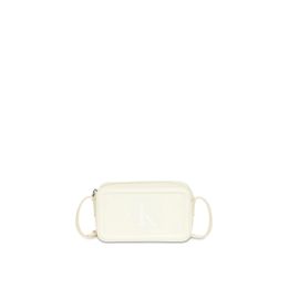 Calvin Klein Damen Mini Bag "BOLD CK CAMERA BAG", weiß, Lederimitat, unifarben, Taschen, kleine Damen-Umhängetasche, Schultertasche, Kamerabag mit