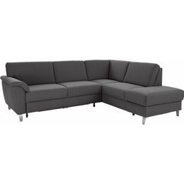 Sit & More Ecksofa SIT & MORE, B:250cm H:87cm T:201cm, grau, Kunstleder SOFTLUX;Luxus-Microfaser (100% Polyester), Wohnzimmer, Sofas, "Texel L-Form", mit