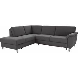Sit & More Ecksofa SIT & MORE, B:250cm H:87cm T:201cm, grau, Kunstleder SOFTLUX;Luxus-Microfaser (100% Polyester), Wohnzimmer, Sofas, "Texel L-Form", mit