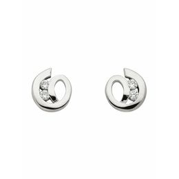 Adelia&acute;s ADELIA ́S Damen Paar Ohrh&auml;nger "1 Paar 333 Wei&szlig;gold Ohrringe / Ohrstecker mit Zirkonia", Damen, Gold, silber, Gold, Ohrringe, 333 Gold mit Zirkonia