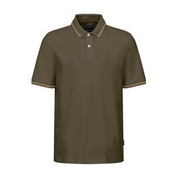 Bugatti Herren Poloshirt, grün, Gr. S, unifarben, Piqué, Obermaterial: 100% Baumwolle, Shirts, mit Logostickerei