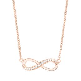 s.Oliver Damen Kette mit Anhänger "Infinity/Unendichkeitsschleife", Silber 925 (Sterlingsilber), L: 45, rosa, Silber 925 (Sterlingsilber),