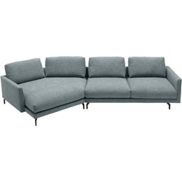 Wohnlandschaft, B:353cm H:91cm T:175cm, blau, CREATION BY ROLF BENZ, Sofas, "CR.414 mit Kuschelecke für Wohlfühlkomfort", Wahlweise aus Leder oder