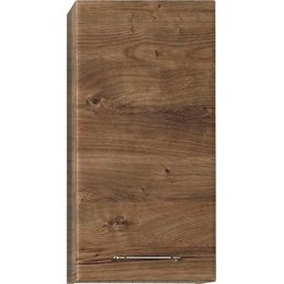 H&auml;ngeschrank SAPHIR, B:35cm H:70cm T:20cm, braun, Spanplatte, Badezimmer, Schr&auml;nke, "Quickset Wand-Badschrank 35 cm breit mit 1 T&uuml;r, 2 Einlegeb&ouml;den",