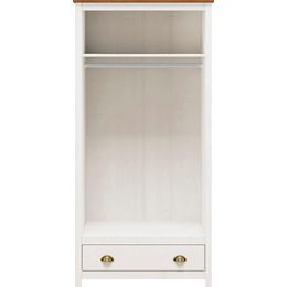 Kleiderschrank Home Affaire, B:91cm H:185cm T:54cm, braun, Massivholz, Schlafzimmer, Schr&auml;nke, "Salgen", im Landhaus-Stil