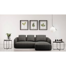 Ecksofa Trendmanufaktur, B:232cm H:87cm T:167cm, grau, 95% Polyester, 5% Polyacryl, Wohnzimmer, Sofas, "Shawn Designsofa mit elegant geschwungen