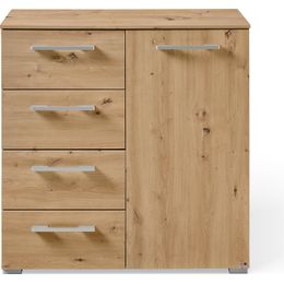Kombikommode, B:80cm H:81cm T:42cm, braun, SET ONE BY Musterring, Holzwerkstoff, Schlafzimmer, Sideboards, "Henderson", mit 1 T&uuml;r und 4 Schubladen