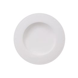 Villeroy & Boch VILLEROY & BOCH Suppenteller "Suppenteller White Pearl ø 24,8 cm weiß", weiß, Speiseteller