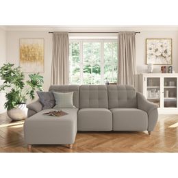 Ecksofa Home Affaire, B:254cm T:170cm, braun, Struktur (100% Polyester);Luxus-Microfaser Florence (100% Polyester);Chenille (100%