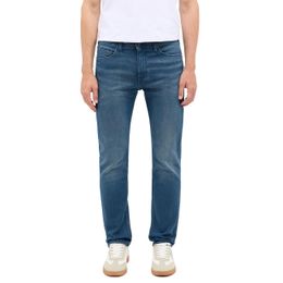 Mustang Herren Slim-fit-Jeans "Herren Style Vegas Slim", blau, Gr. 35, unifarben, Denim/Jeans, 94% Baumwolle, 4% Elastomultiester, 2% Elasthan, Jeans
