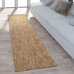 Teppich Bruno Banani, B:80cm H:4mm L:250cm, braun, Kunstfaser, Wohnzimmer, Teppiche, "Venezia", In- und Outdoor geeignet, Sisal-Optik, Wetterfest &