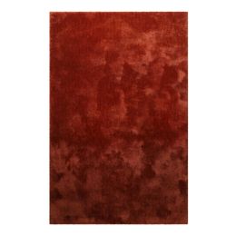 Teppich HOMIE LIVING, B:130cm H:25mm L:190cm, braun, Polyester, Wohnzimmer, Teppiche, "Pisa", Hochflor, Microfaser, uni, weich, Shaggy, Wohnzimmer,