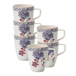 Villeroy & Boch VILLEROY & BOCH Becher "Becher mit Henkel Artesano Provençal Lavendel 290 ml 6er Set bunt", bunt, Trinkgefäße