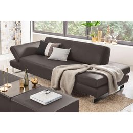 2-Sitzer W.Schillig, B:202cm H:76cm T:101cm, braun, Longlife Xtra-Leder Z59: Glattleder mit modischer Pr&auml;gung. Hautst&auml;rke 0, 9 - 1, 1 mm, Sofas,