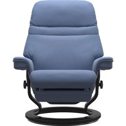 Relaxsessel stressless, B:88cm H:103cm T:78cm, blau, Leder BATICK: BATICK ist ein leicht korrigiertes, durchgefärbtes und genarbtes Möbelleder, bei