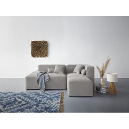Ecksofa Home Affaire, B:233cm H:76,5cm T:93cm, grau, 100% Polyester, Wohnzimmer, Sofas, "Sundstrup L-Form", Modulserie, individuelle Zusammenstellung