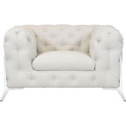 Chesterfield-Sessel Home Affaire, B:125cm H:75cm T:97cm, beige, Struktur (100% Polyester9;Samtoptik (100% Polyester), Sessel, "Amaury Sessel",