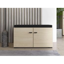 Schuhbank Home Affaire, B:77cm H:40,5cm T:35cm, beige, Holzwerkstoff, Flur, Sitzb&auml;nke, "Rathlin, Schuhschrank, Schuhregal, Schuhtruhe, Schuhkommode,