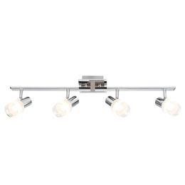 Brilliant LED Deckenstrahler "LEA", 4, H: 17cm, silber, Leuchten, LED Spotrohr 4flg eisen7chrom/weiß, E14 max. 4W, schwenkbar, silber